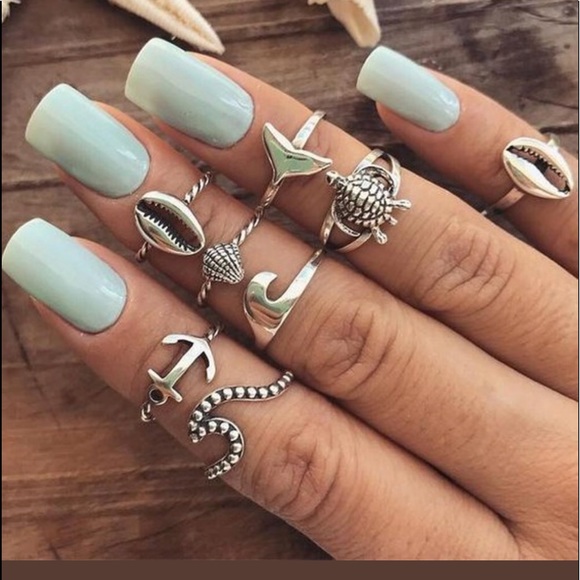 Jewelry | Sea Life 8pc Ring Set | Poshmark